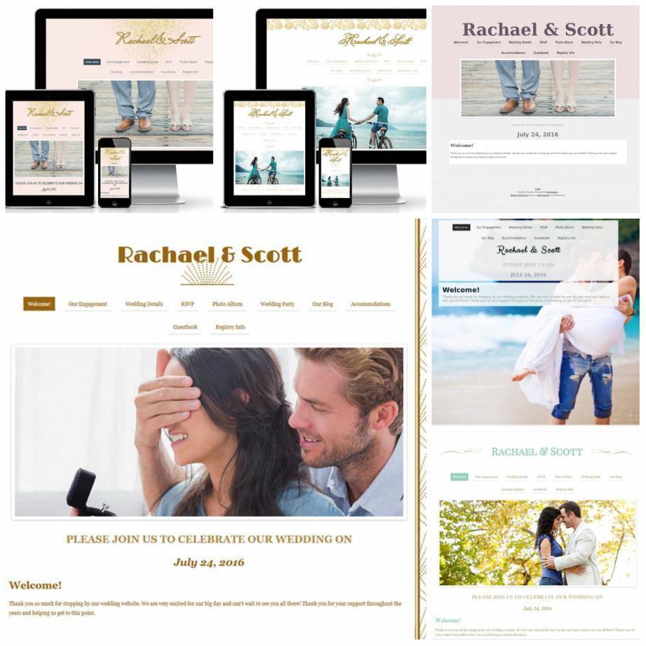 Nearlyweds Wedding Website Templates for Every Bride - Elegant Wedding