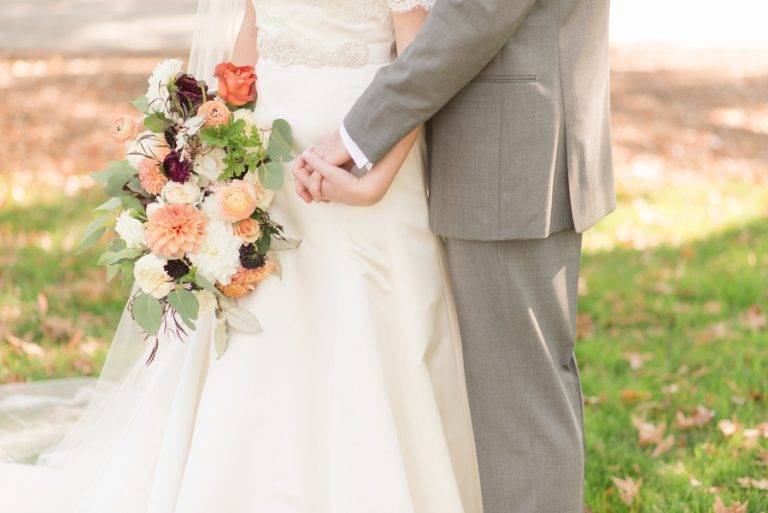Gorgeous Blues and Burnt Pumpkin Color Palette - Elegant Wedding