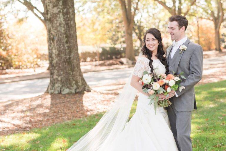 Gorgeous Blues and Burnt Pumpkin Color Palette - Elegant Wedding